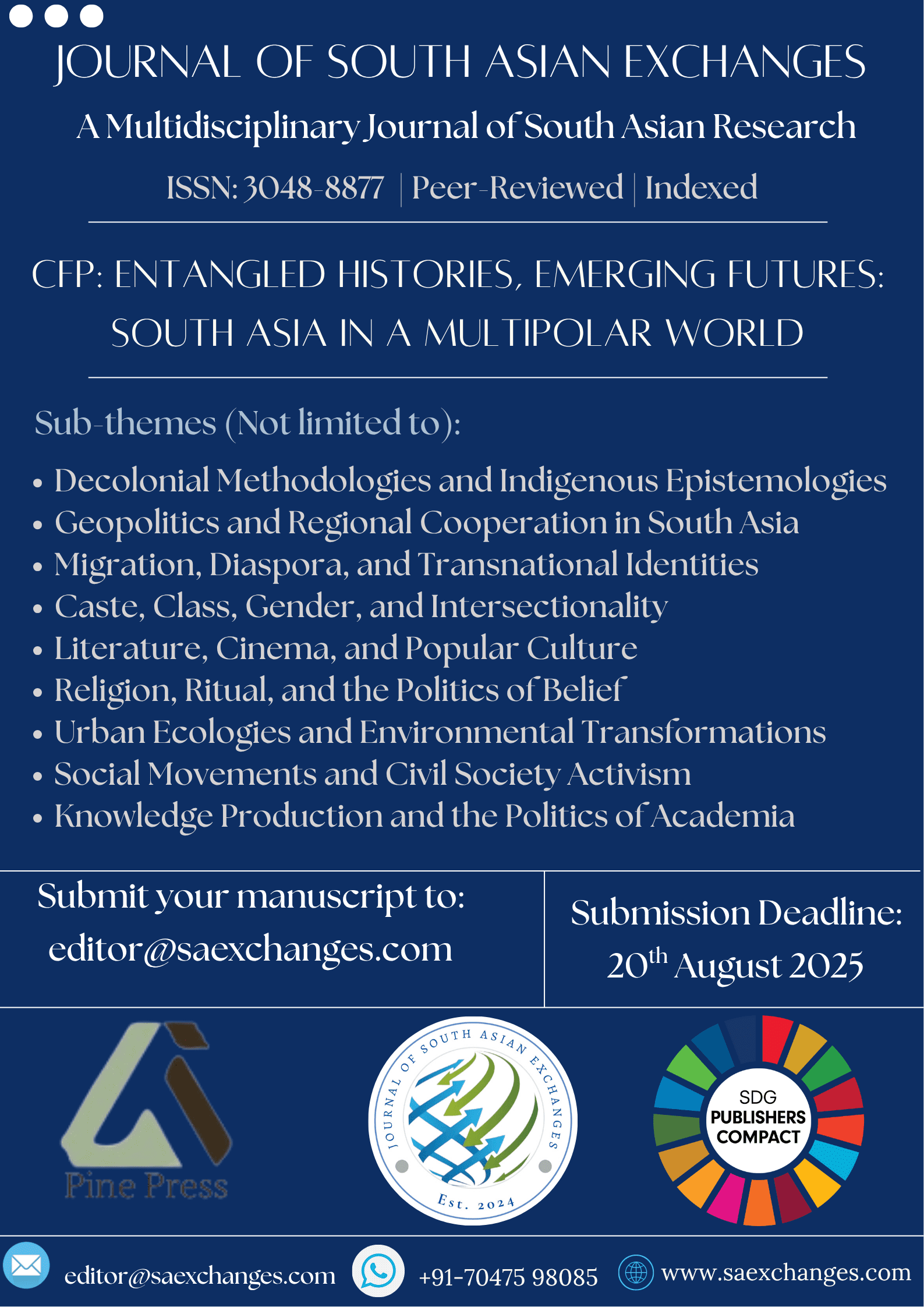 Journal of South Asian Exchanges – A Multidisciplinary Journal of South ...